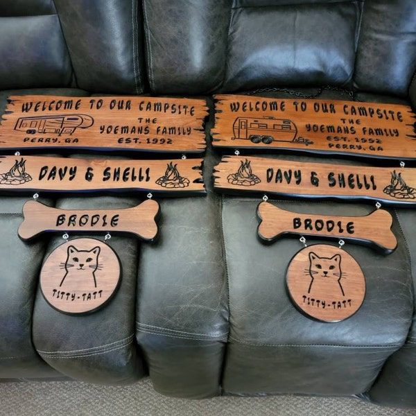 Outdoor Wood Sign Custom Camp Sign Personalized Camping Sign RV Decor ...