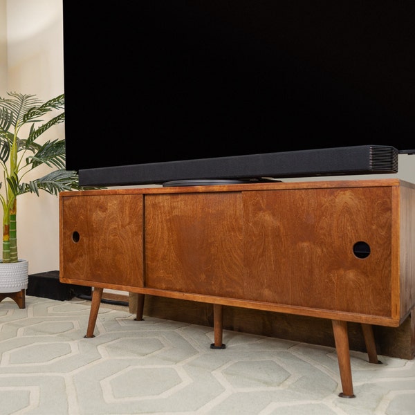 Mid Century Modern Credenza | MCM TV Stand | Vintage Sideboard | Danish ...