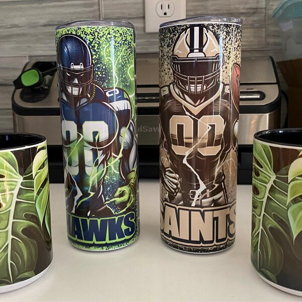 Viking 20oz Skinny Tumbler Wrap | Football Tumbler Design | 20oz Skinny ...