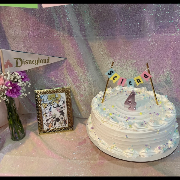 Vintage Disney Cake Topper Banner - Disneyland Inspired Birthday ...