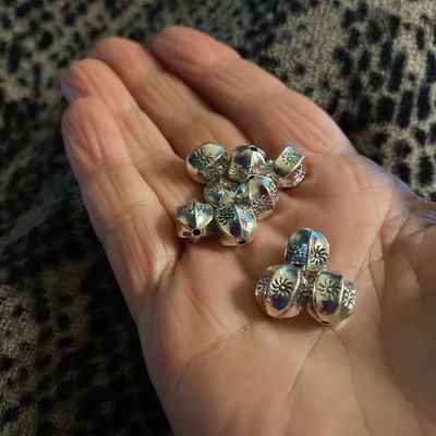 Metal Beads Antique Silver Silver Beads Large Metal Beads Sun Beads ...