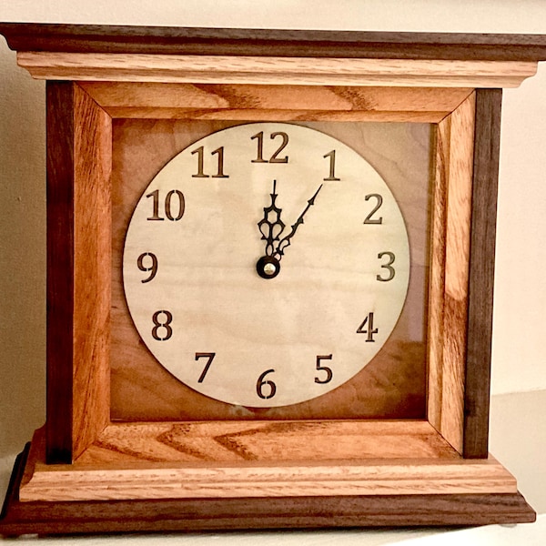 Handmade Wooden Wall Clock, Unique Wood Art Clock, Artsy Clock, Natural ...