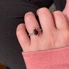 January Birthstone Engagement Ring 1ct Garnet Engagement Ring Rose Gold ...