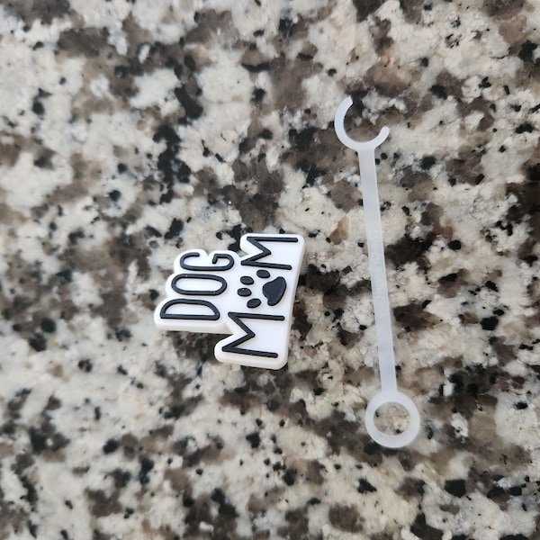Dog Mom Straw Topper - Etsy