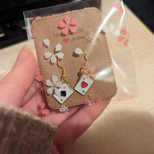 Handmade Miniature Poker Playing Card Keychain, Custom Ace of Hearts ...