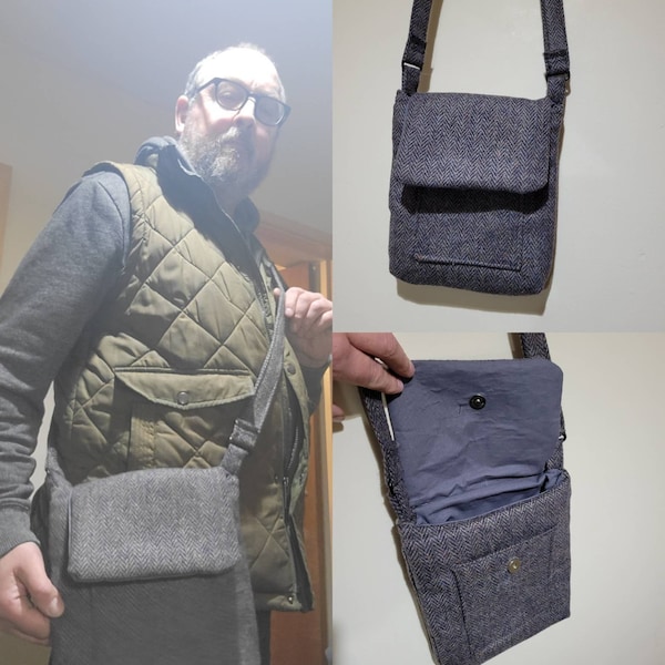 Mens Messenger Bag PDF Sewing Pattern. the Craggan. Man Bag. iPad Bag ...