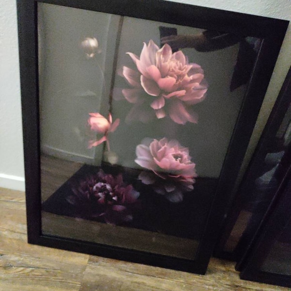 Dark Moody Flower, Gothic Floral Wall Art, Botanical Painting, Dark ...