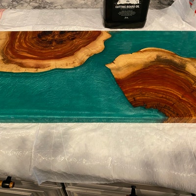 Black Acacia and Indigo Blue Epoxy Wall Hanging - Etsy