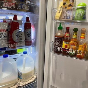 Refrigerator Label Set 10, Custom Vinyl Fridge Decals - Etsy