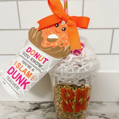 Coffee and Donut Teacher Appreciation Printable, Gift for Staff, Thank ...