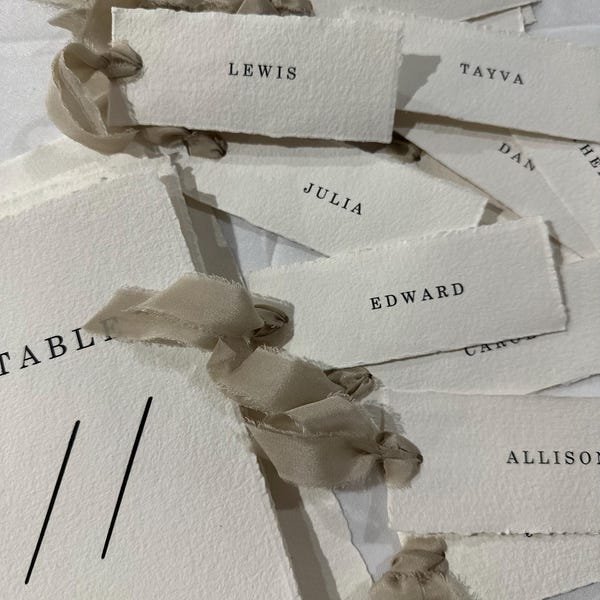 Handmade Paper Seating Chart Table Numbers | Minimalist - Etsy