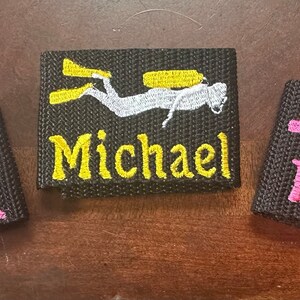 Whale Outline Dive Tag BCD Custom With Name - Etsy