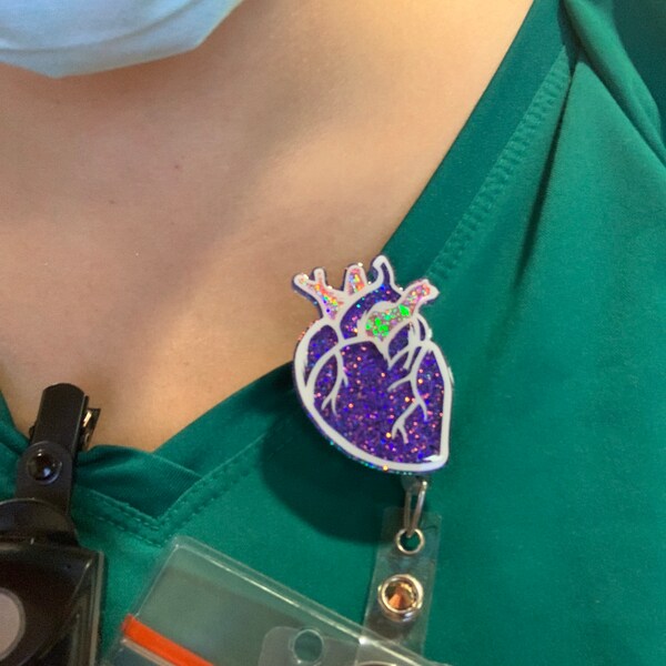 Anatomical Heart Badge Reel/ Cardiologist Badge Reel/ Cardiac Nurse ...