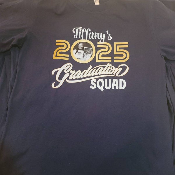 Custom Photo Graduation 2025 Shirt, Matching Family Graduate Shirt ...