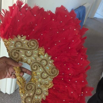 Nigerian, African Traditional Weddings Bridal Feather Hand Fan. Classic ...