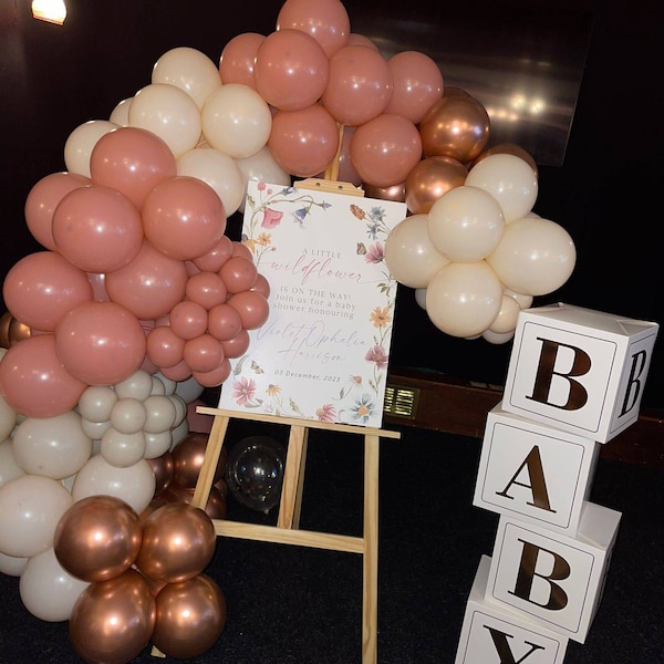 CAMILLA Wildflower Baby Shower Welcome Sign Template, Boho Baby Shower ...