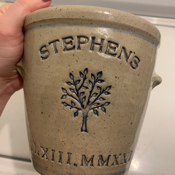 Personalized Stoneware Crock - Etsy