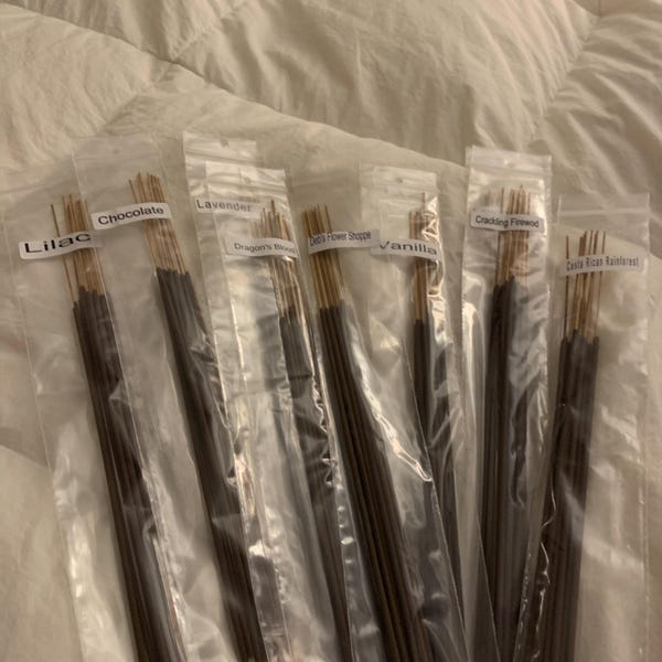 100 Incense Sticks Variety Package Choose 10 Different Scents Hand ...