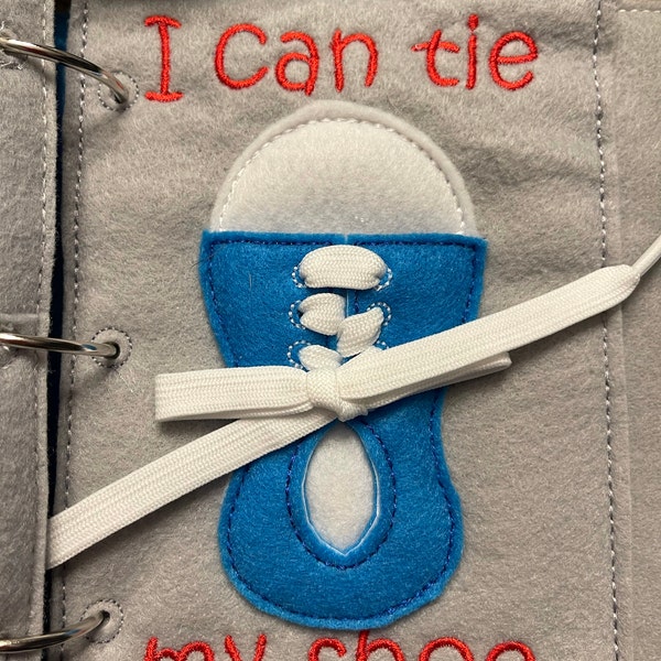 I Can Tie My Shoes Quiet Book Page (basic) - Etsy