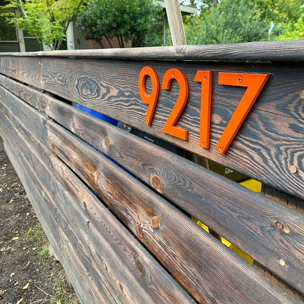 Burnt Orange - Powder Coated Aluminum Numbers With Matching Screws - Etsy