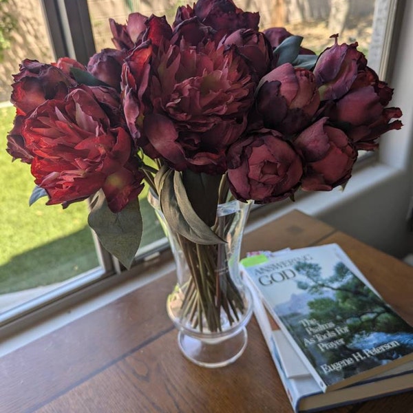 10 Pink Real Touch Tulips Artificial Flower, Realistic Luxury Quality ...