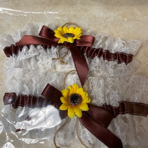 Sunflower, Royal Blue, Jute and Lace Garters, Boho Garters, Country ...