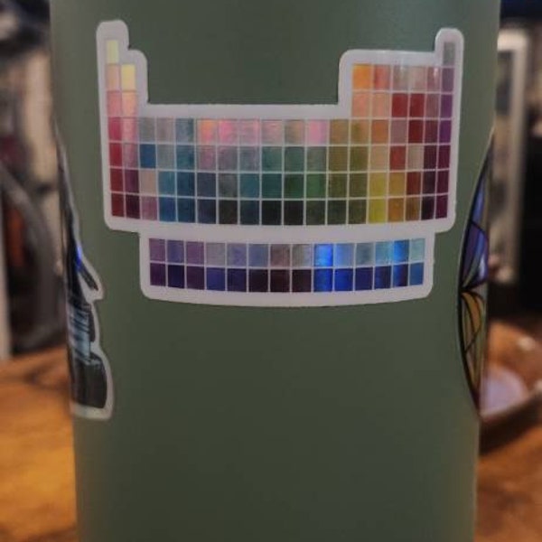 Sticker // Vinyl Holographic Periodic Table, Science Art 3 Inches ...