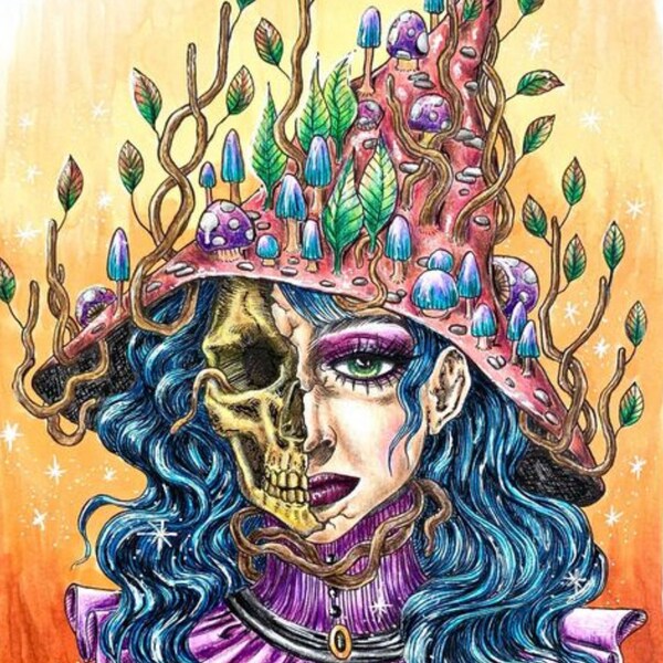 Coven Coloring Page downloadable Digital Copy for Adult. Pdf & Jpg File ...