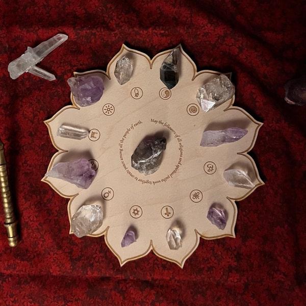 Reiki World Peace Crystal Grid - Altar Decoration - Etsy