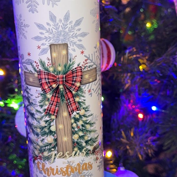 Rustic Jesus Christmas Cross PNG, Christian Holiday Design (digital ...