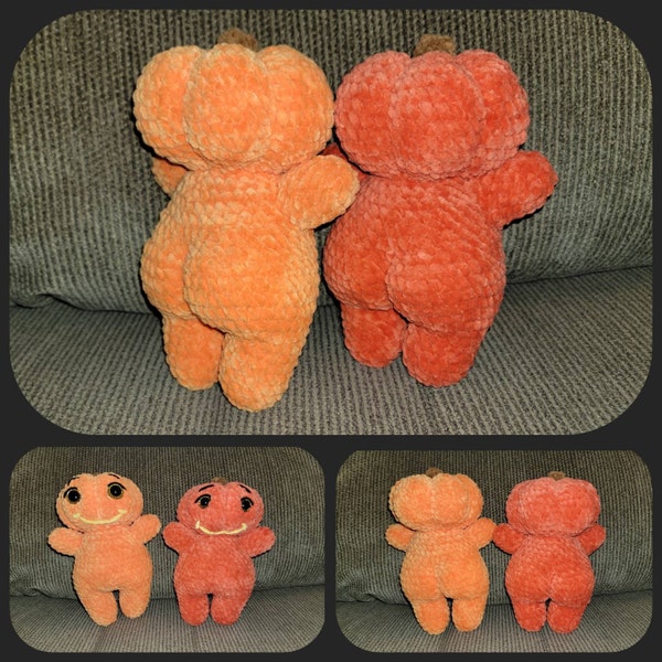 Cheeky Pumpkin Head With Booty Crochet Pattern PDF - Etsy