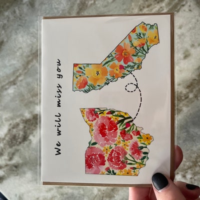 Virginia State Floral Watercolor Map Design Sticker. Vinyl - Etsy