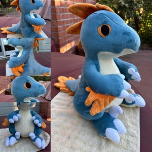 Raptor Plushie Pattern PDF Dinosaur Stuffed Animal Pattern Plush Sewing ...