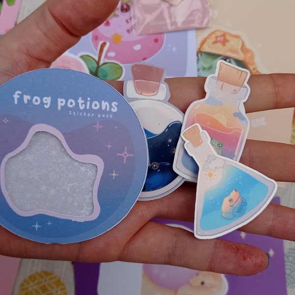 Frog Potions | Frog Sticker | Sticker Pack | Laptop Sticker | Vinyl ...