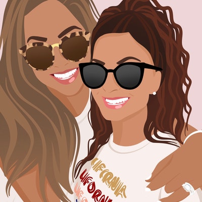 Custom Portrait Friends Custom Portrait Friends Gift - Etsy