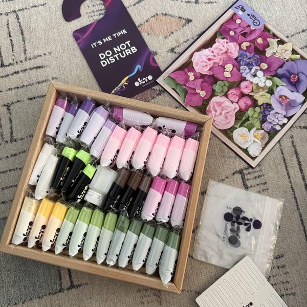 DIY Flower Box Craft Kit, Art Gift Box, Air Dry Clay, 3D Art for Home ...