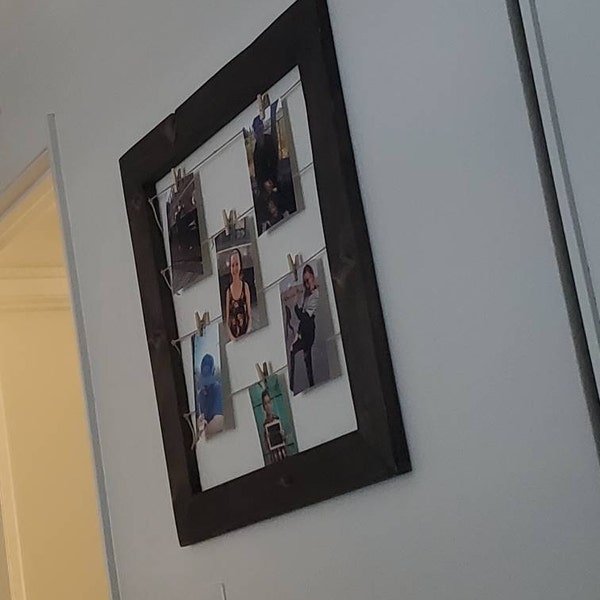 Rustic Clothespin Photo Display. Baby Shower Display. Wedding Photo ...