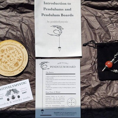 Pendulum Board Kit Herbal Wooden Scrying Board Plants Medicine ...