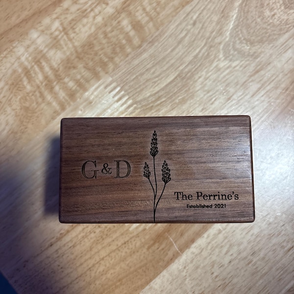 Wood Wine Box (design 1) - Congratulations - Walnut or Pine Wine ...