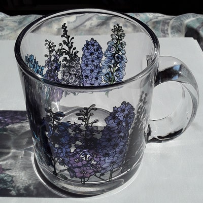 Rose June Birth Flower Glass Iced Coffee Glassware 21st - Etsy