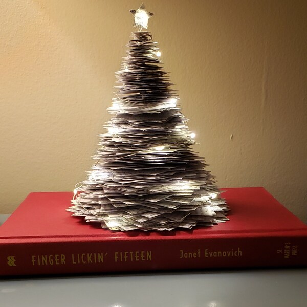 Oh Christmas Tree Book Page Paper Tree - Book Art - Holiday Decor ...