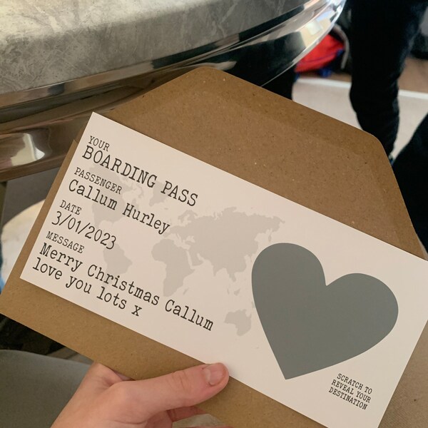 Personalised Surprise Birthday Card | Personalised Boarding Pass ...