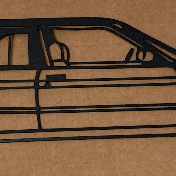 Custom Metal Car Silhouette Wall Line Art: Personalized Auto Decor ...
