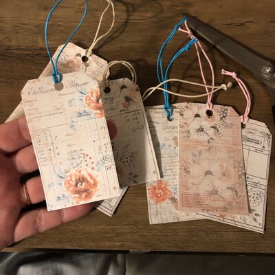 DIGITAL Vintage Floral Ephemera Tags Digital Collage Sheet Download - Etsy