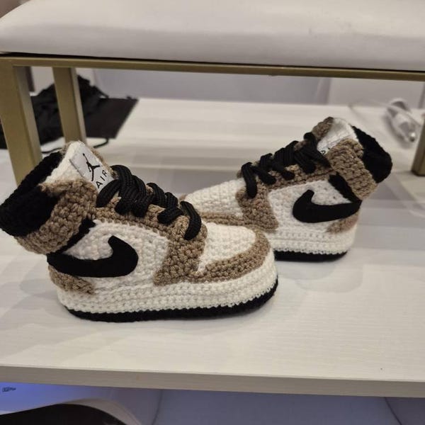 High Top Converse-style Sneaker Slippers, Custom Unisex House Crochet ...