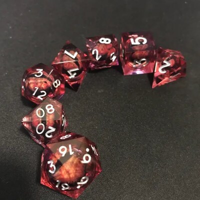 Rotatable Dragon Eye Dnd Dice Set , Liquid Core Dungeons and Dragons ...
