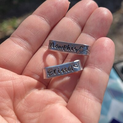 Gold Scrabble Necklace Personalized Square Necklace Hand Stamped ...