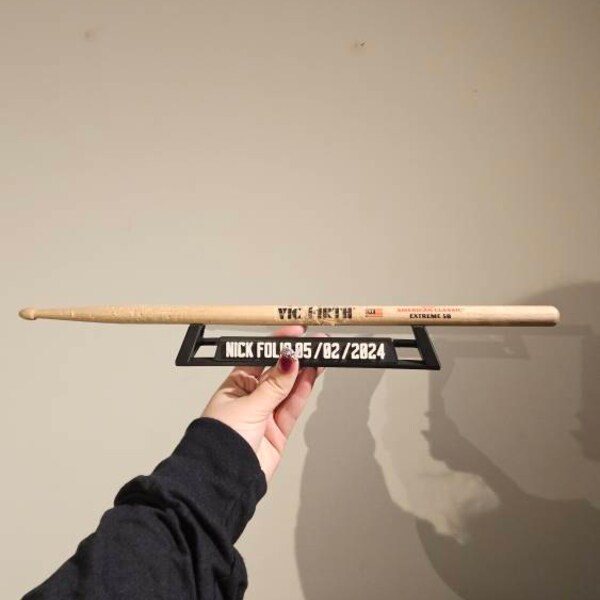 Personalized Drumstick Wall Mount Display for 1 Stick / Trommelstock ...