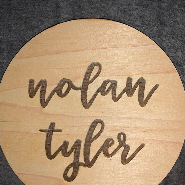 Baby Name Plaque // Birth Announcement Sign // Engraved Newborn ...