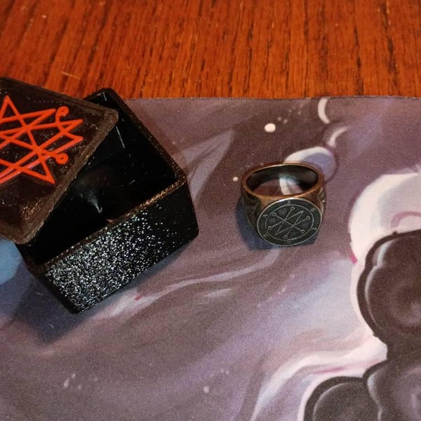 Azazel Sigil Ring Occult Jewelry Gothic Rings Ars Goetia Satanic ...